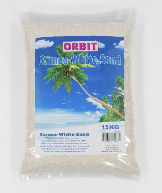 Orbit Samoa-White-Sand, 15 Kilogramm Aquarienbodengrund